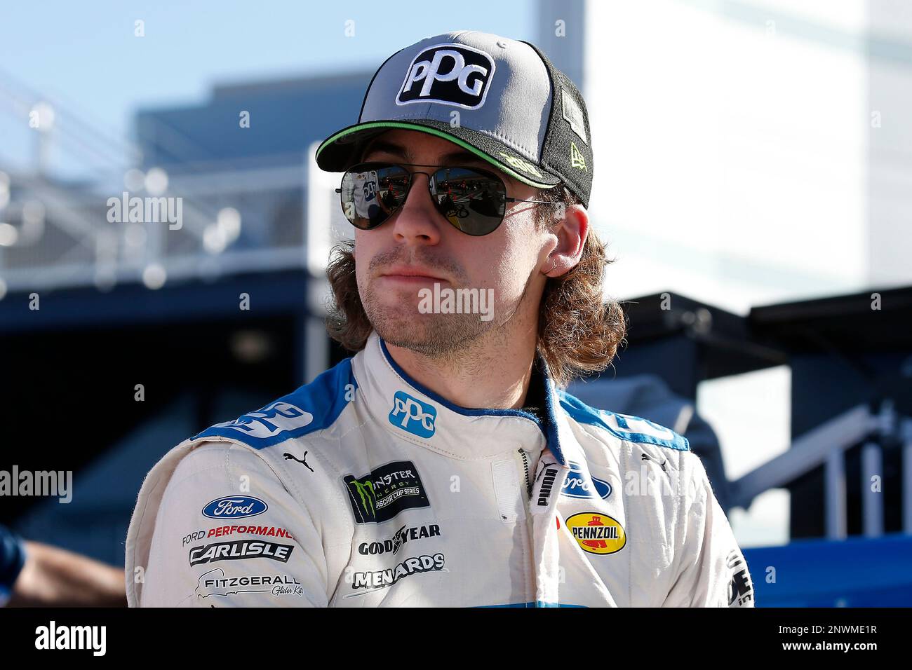 Ryan Blaney, Team Penske, Ford Fusion PPG during qualifying for the ...