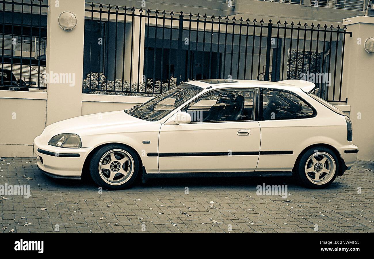 Small white car in Claremont Newlands, Cape Town, South Africa Stock ...