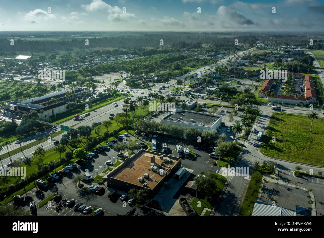 Aerial view of Florida City Stock Photo - Alamy