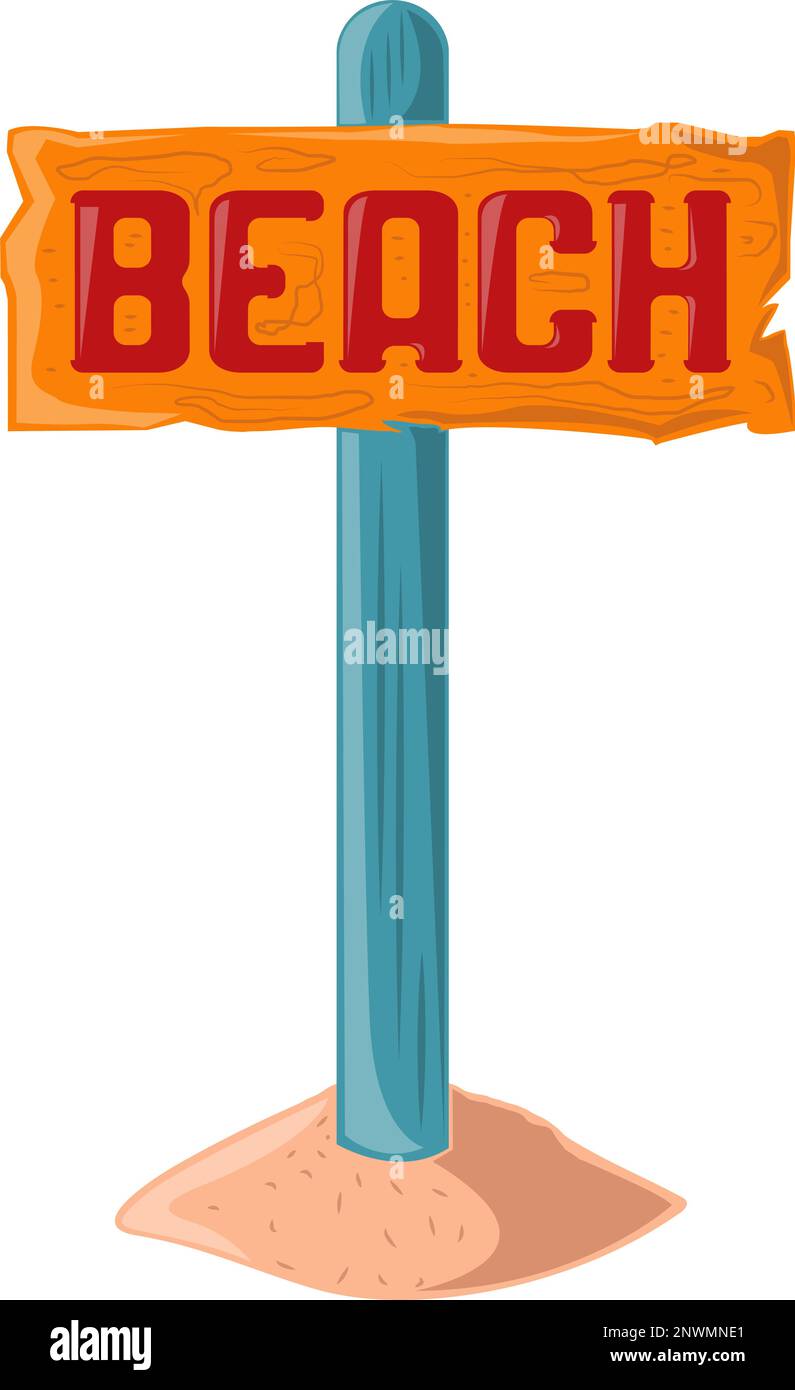 Signpost beach Stock Vector Images - Alamy