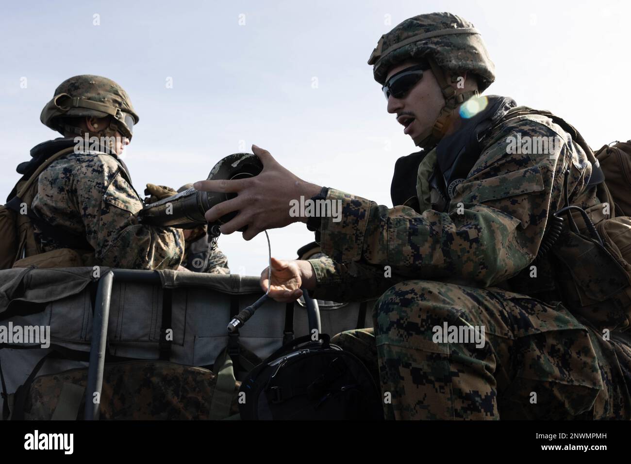 U.S. Marines with 3rd Low Altitude Air Defense Battalion, Marine Air ...