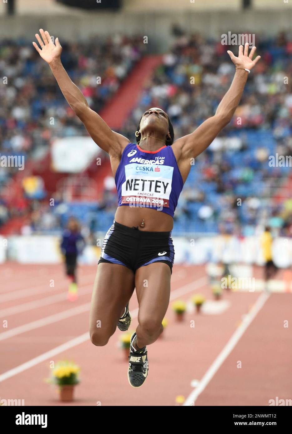 Christabel Nettey (CAN) places seventh in the women's long jump at 20 ...