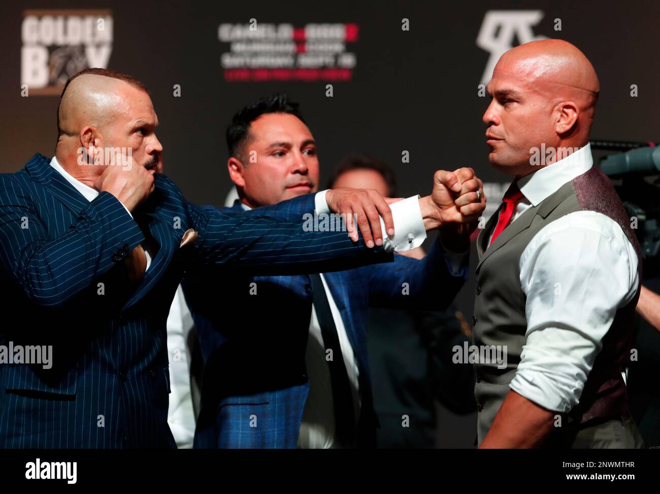 Former UFC light heavyweight champions Chuck Liddell, 48, left, and ...