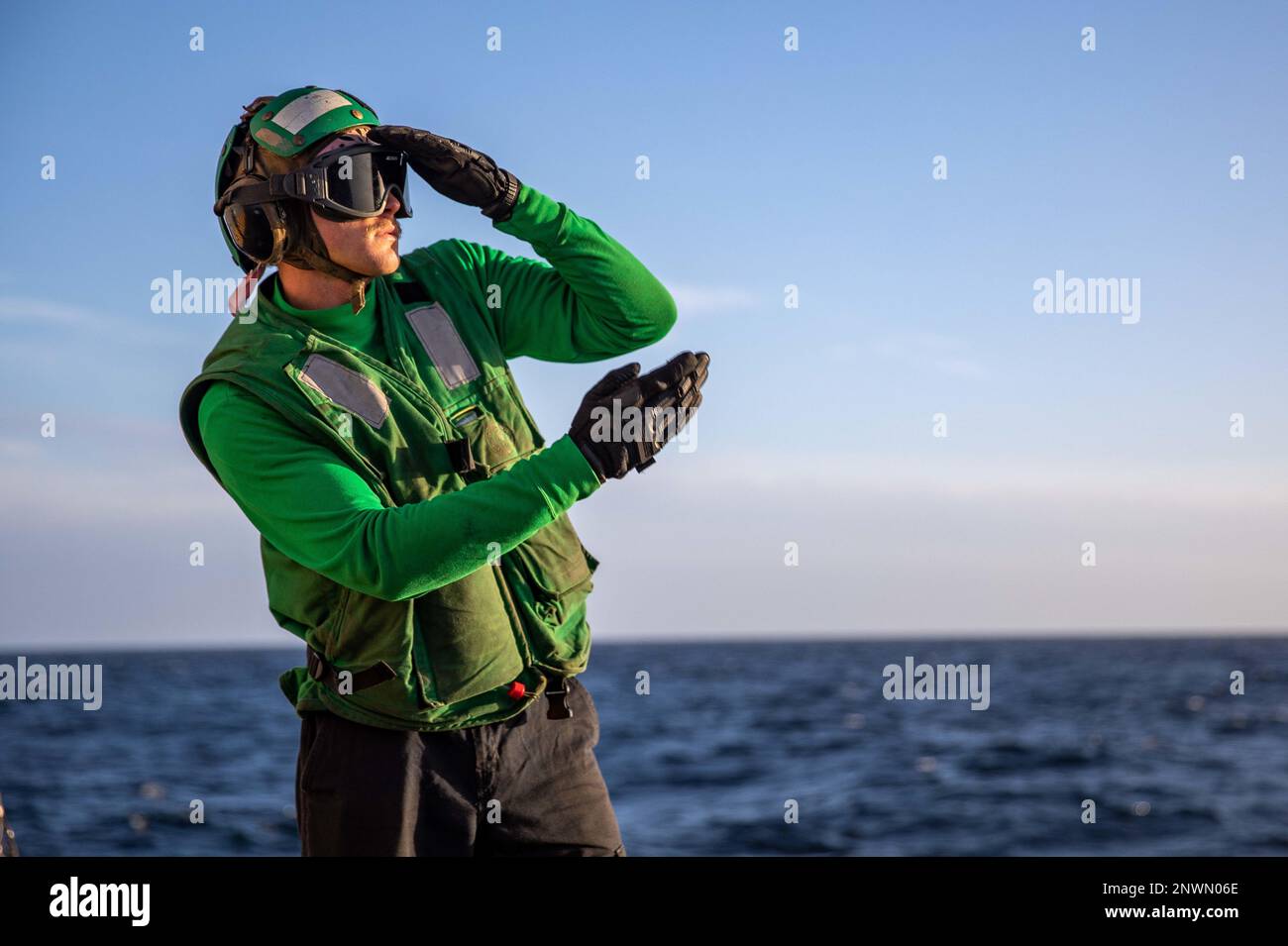 BALTIC SEA (Jan. 13, 2023) Aviation Structural Mechanic Airman Aiden ...