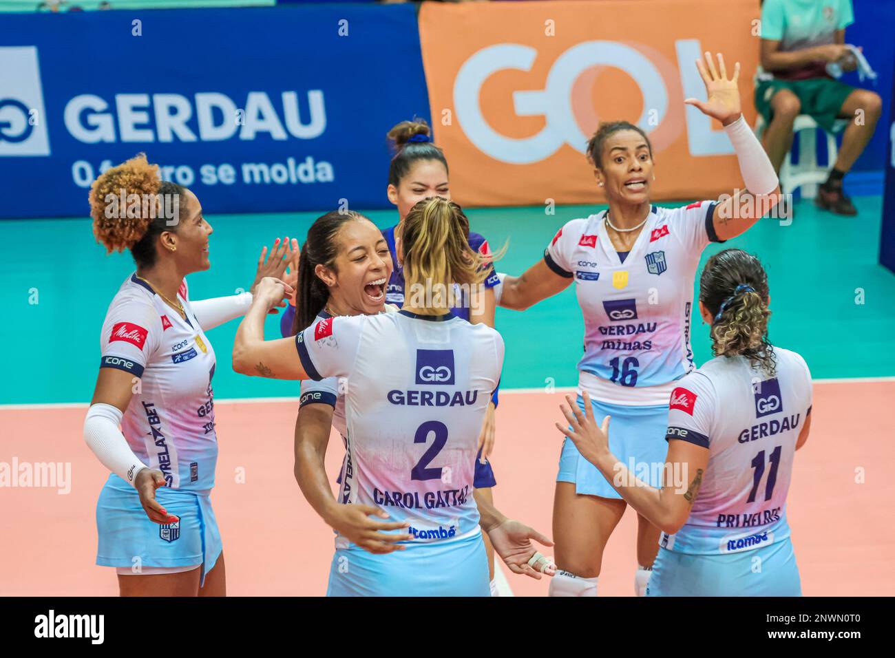 Rio De Janeiro, Brazil. 28th Feb, 2023. Teams Fluminense and Gerdau Minas face each other in the ...