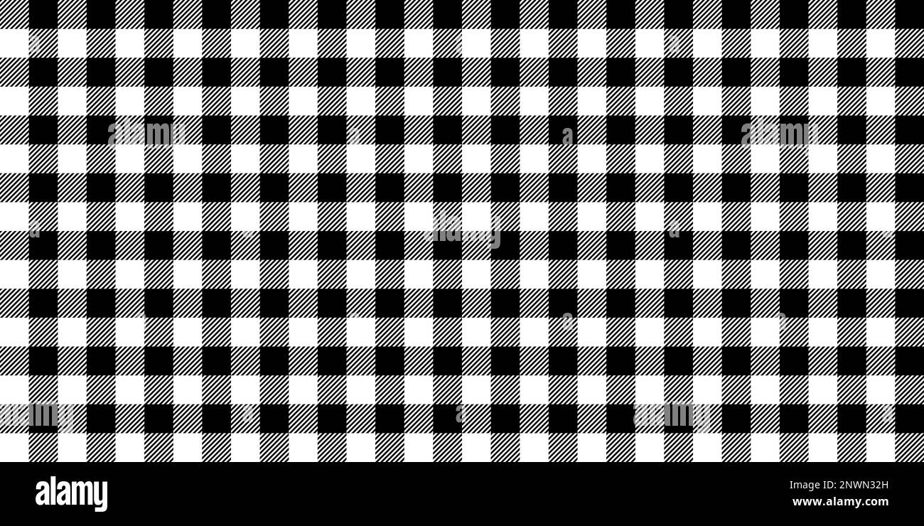 Gingham seamless pattern. Black and white vichy background texture ...