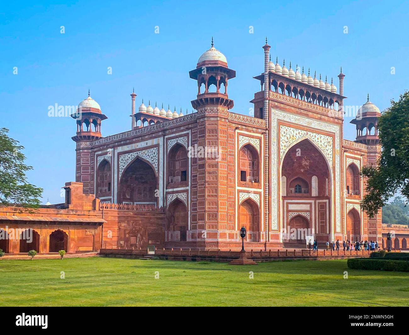 Agra, Uttar Pradesh, India - 12.15.2022: The famous red fort in the ...