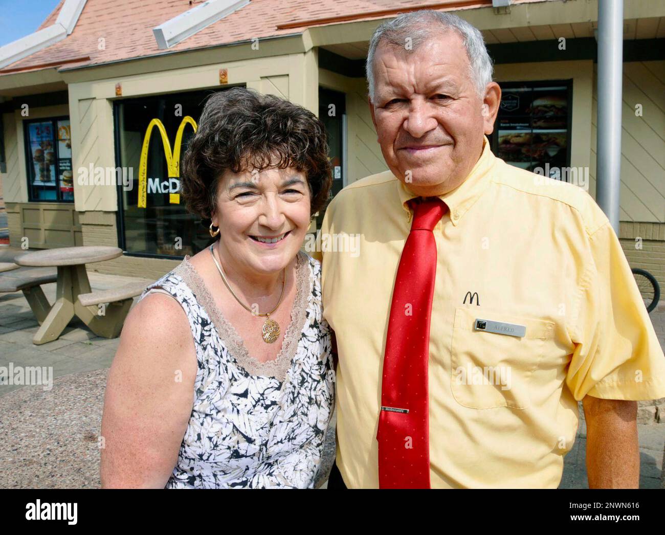 In this Thursday, Sept. 6, 2018 photo, Mary Ann and Alfred Caproni pose ...