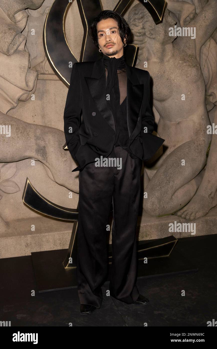 Paris, Frankreich. 28th Feb, 2023. Daiki Tsuneta attends SAINT LAURENT ...