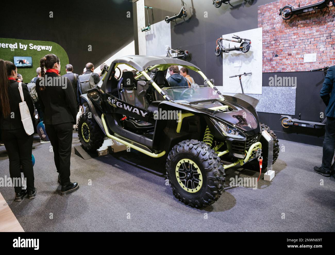 Barcelona , Spain - February 28 2023: Mobile world congress 2023 in ...