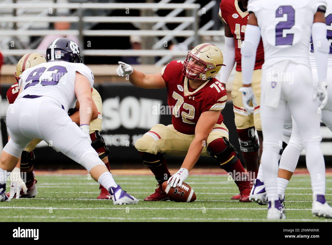 CHESTNUT HILL, MA - SEPTEMBER 08: Boston College offensive lineman Alec ...
