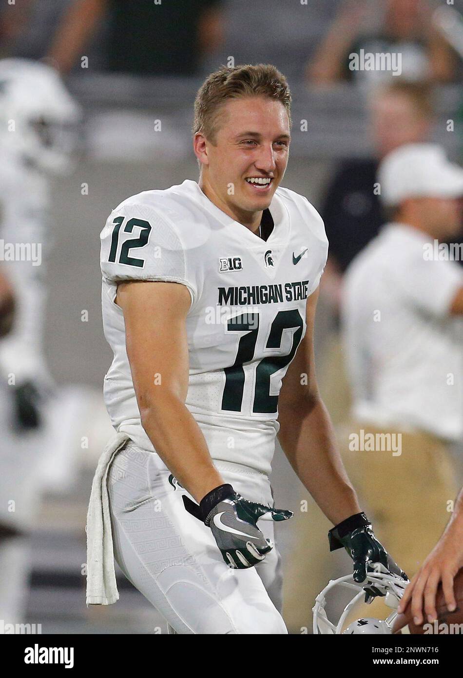 Michigan State wide receiver Nick Krumm (12) in the first half during ...