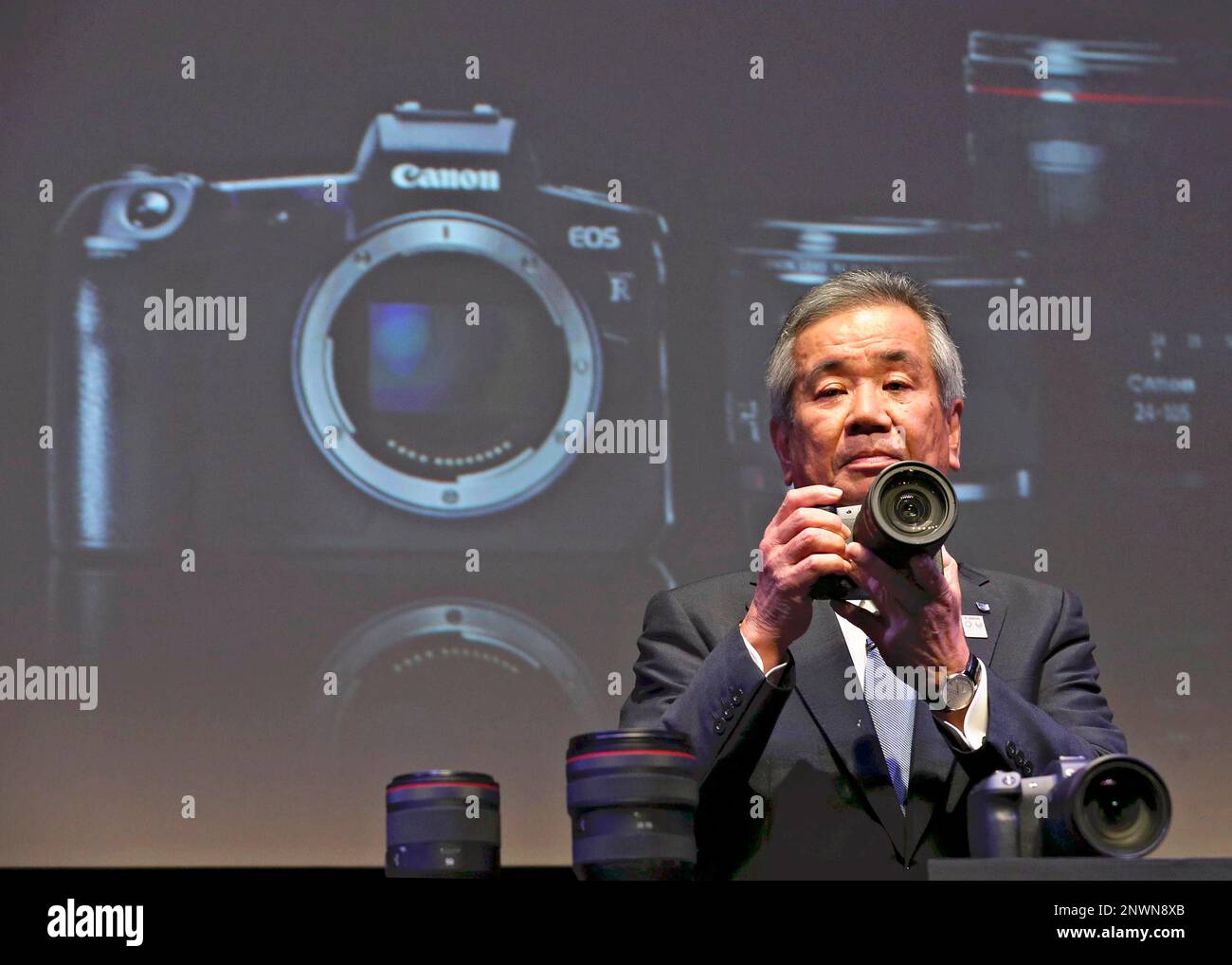 This photo taken on September 5, 2018 shows Masaya Maeda, Canon Inc.'s ...