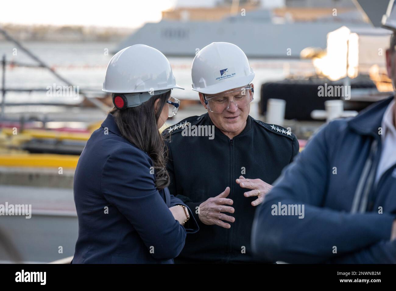 SAN DIEGO (Feb. 15, 2023) - Chief of Naval Operations Adm. Mike Gilday meets with Sailors and ...