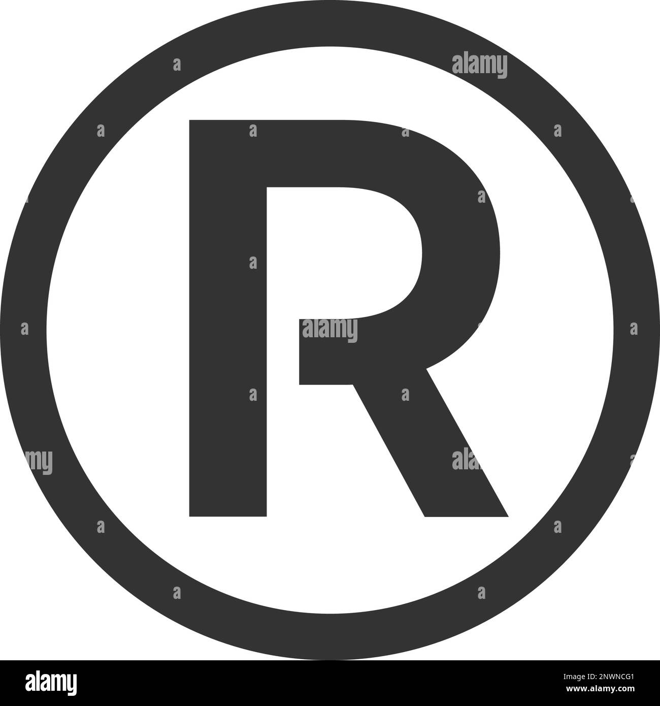 White Registered Trademark Symbol Stock Photo Image