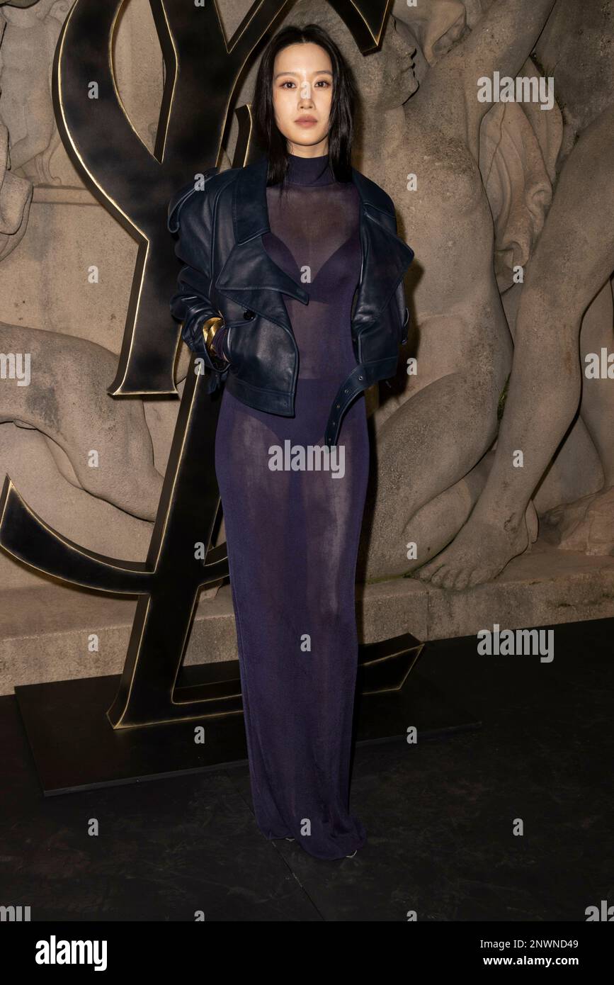 Paris, Frankreich. 28th Feb, 2023. Moon Ga-young attends SAINT LAURENT ...