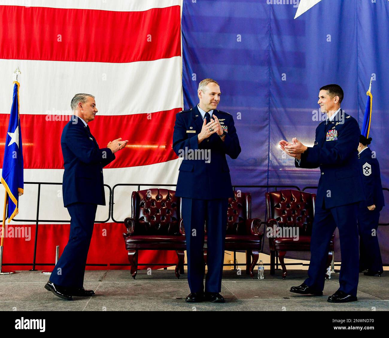 Maj. Gen. Thomas Suelzer, Texas Adjutant General, and Col. Andrew ...