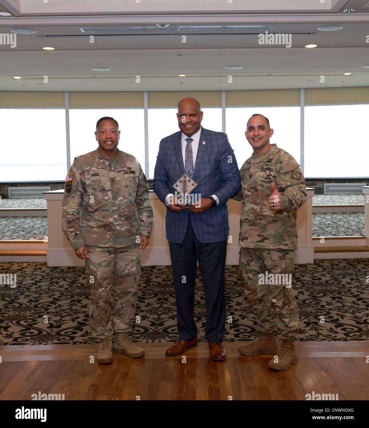 Brig. Gen. Daryl O. Hood (left), the commanding general of the 20th Chemical, Biological ...