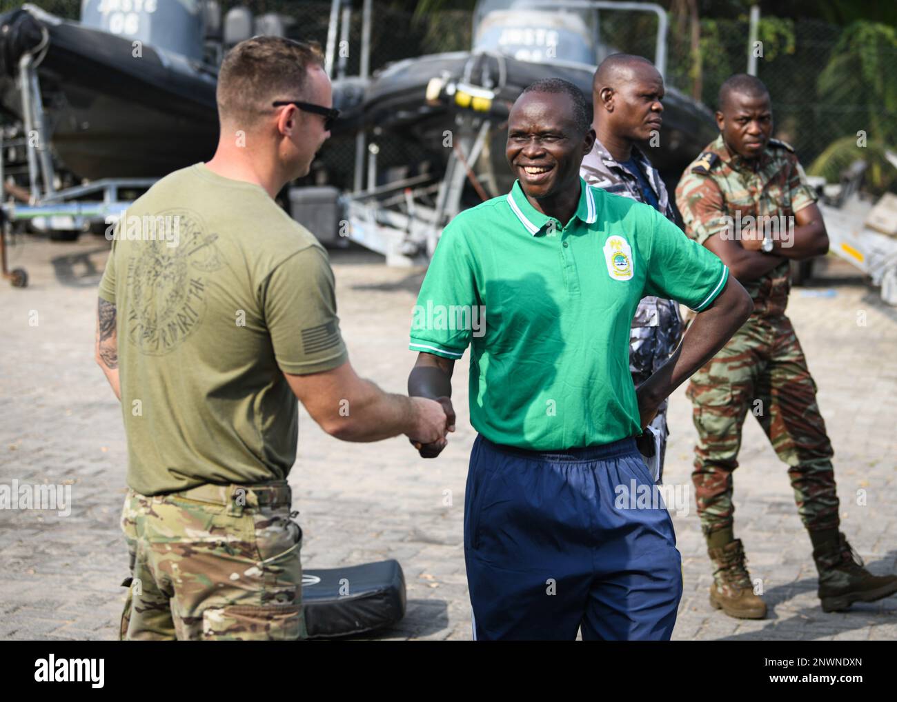 Nigerian Navy Cmdr. OJ Ogunniyi, deputy commander of the Joint Maritime Security Training Center ...