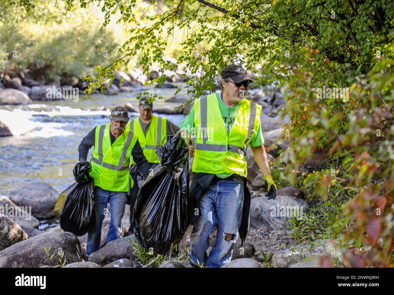 Harry Lujan, front, Denny Vittum and Eric Lickteig from Christie Lodge ...