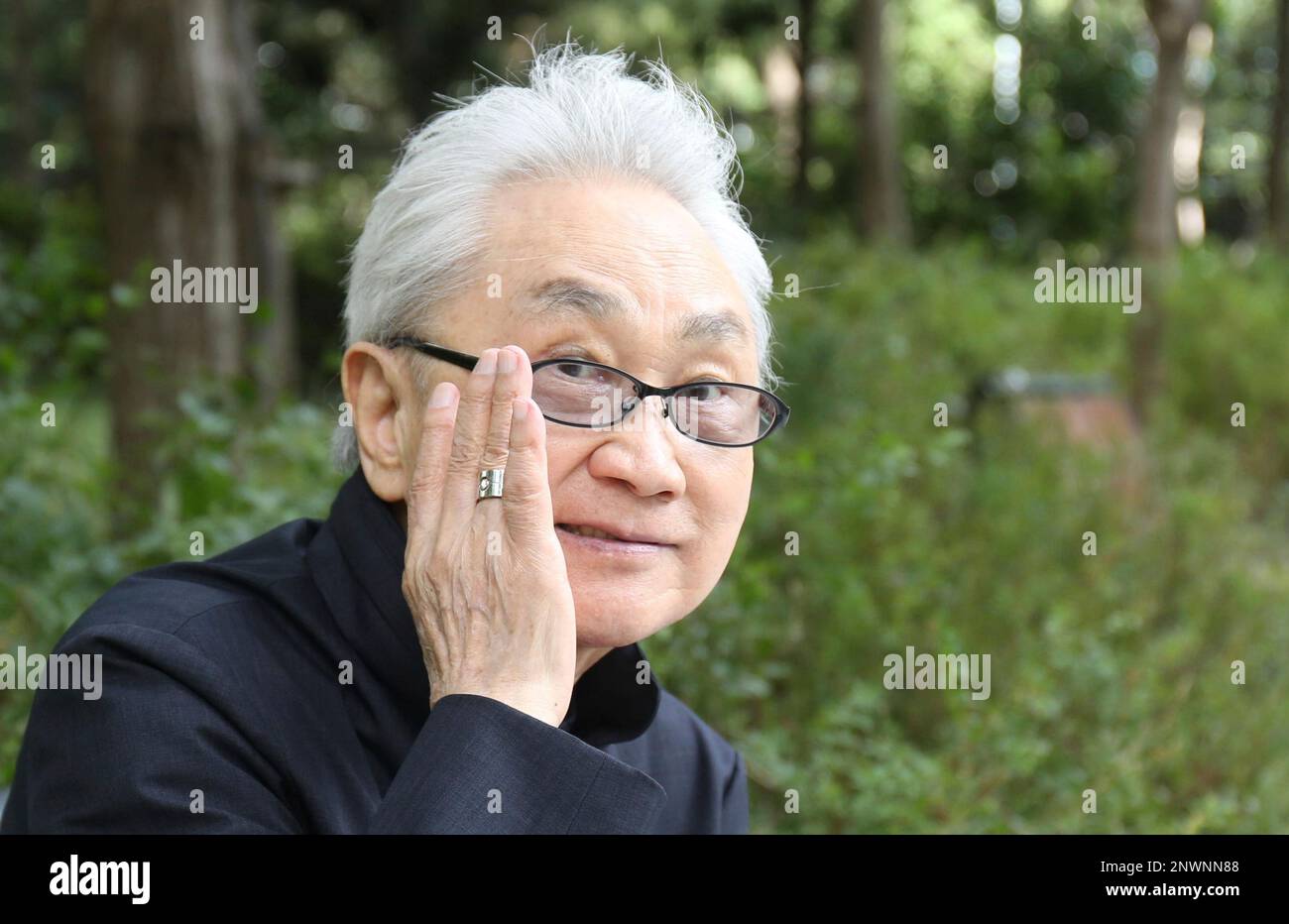 Japanese songwriter and novelist Rei Nakanishi attends an interview in ...