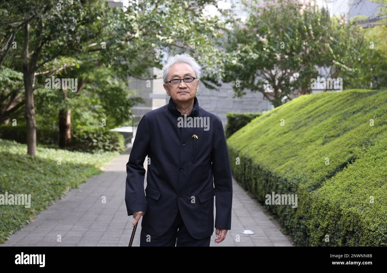 Japanese songwriter and novelist Rei Nakanishi attends an interview in ...