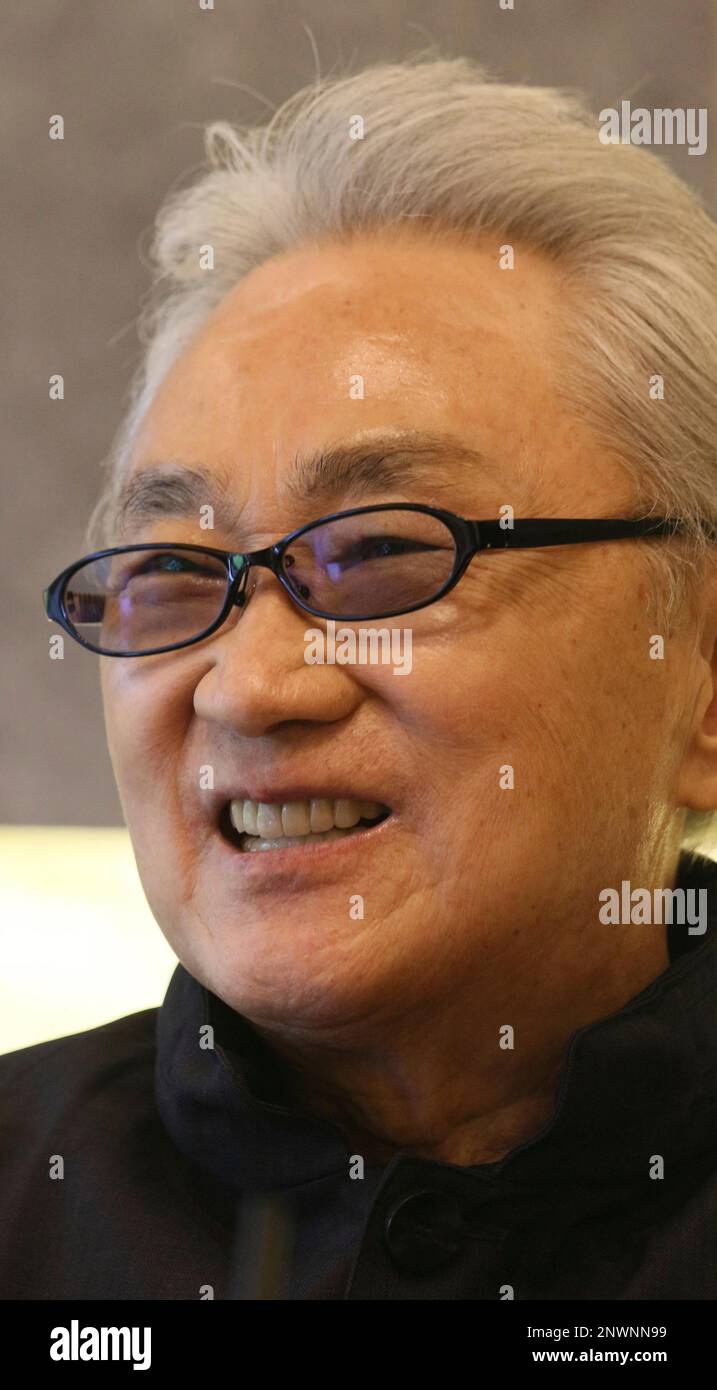 Japanese songwriter and novelist Rei Nakanishi attends an interview in ...