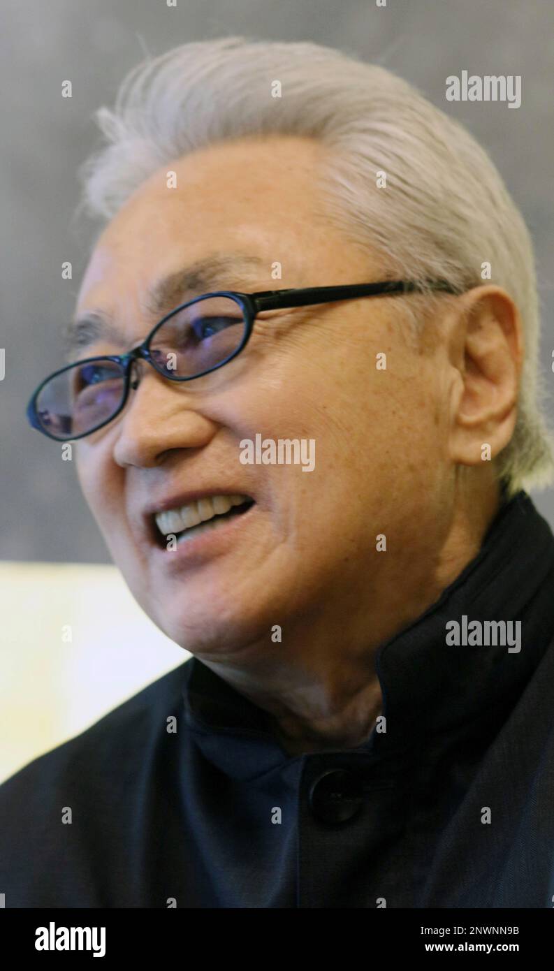 Japanese songwriter and novelist Rei Nakanishi attends an interview in ...