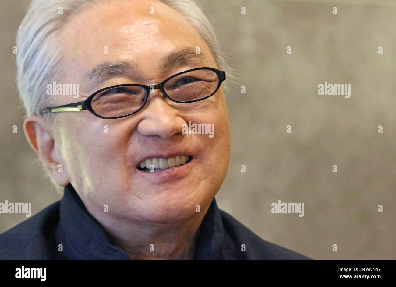 Japanese songwriter and novelist Rei Nakanishi attends an interview in ...