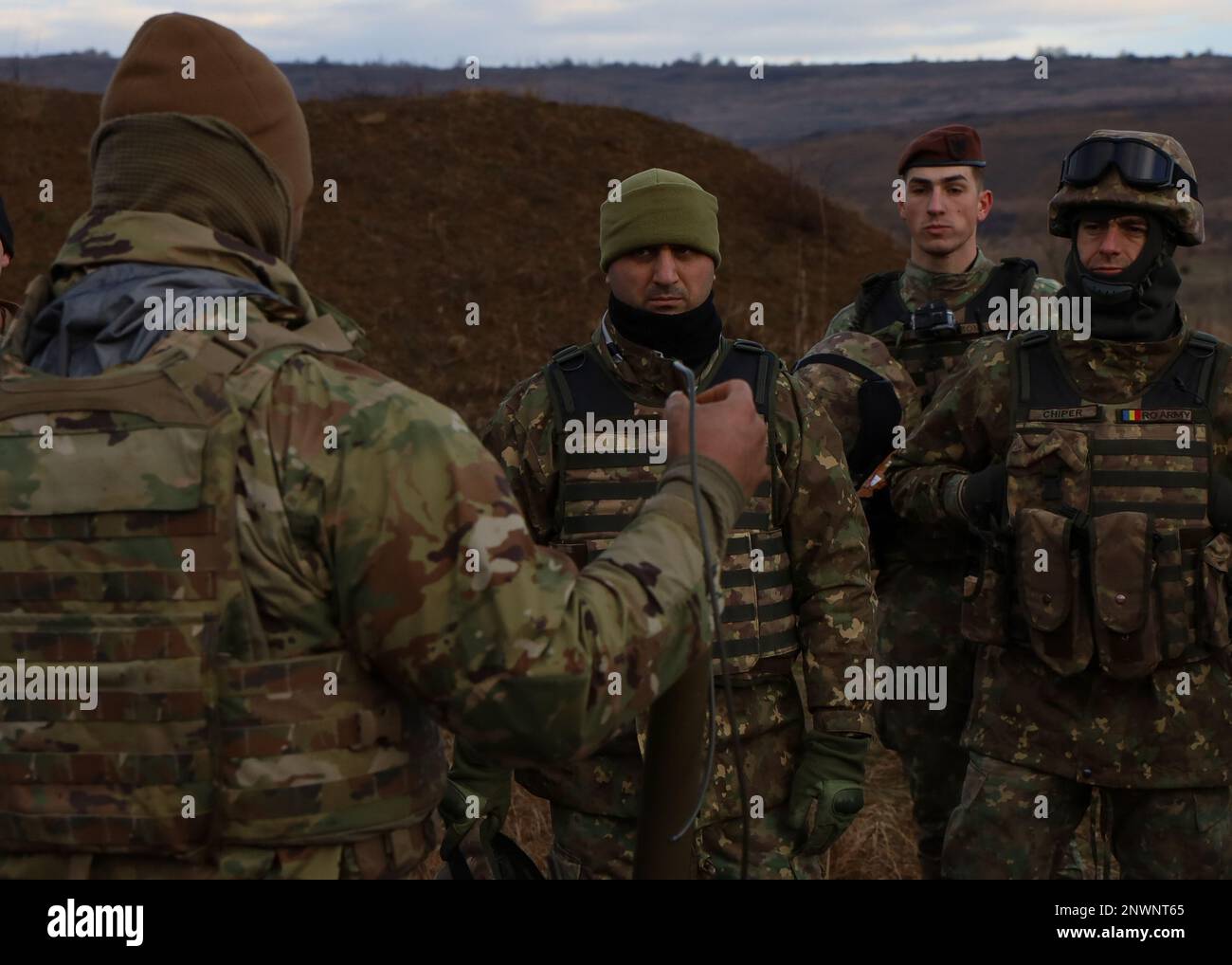Soldiers assigned to the 39th Brigade Engineer Battalion, 2nd Brigade Combat Team “Strike ...
