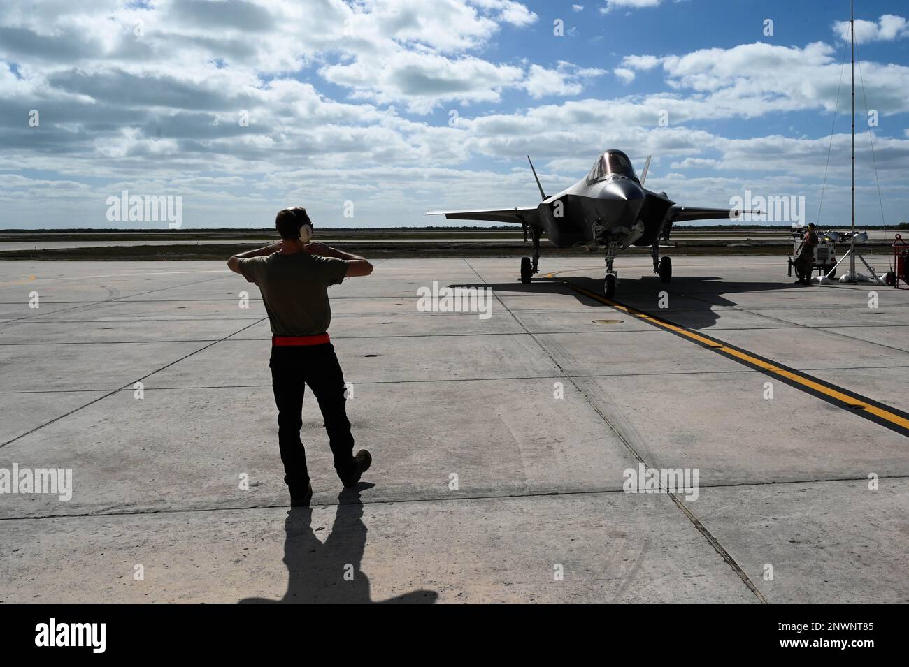 U.S. Air Force Senior Airman Gage Abrams, a crew chief with the 60th ...