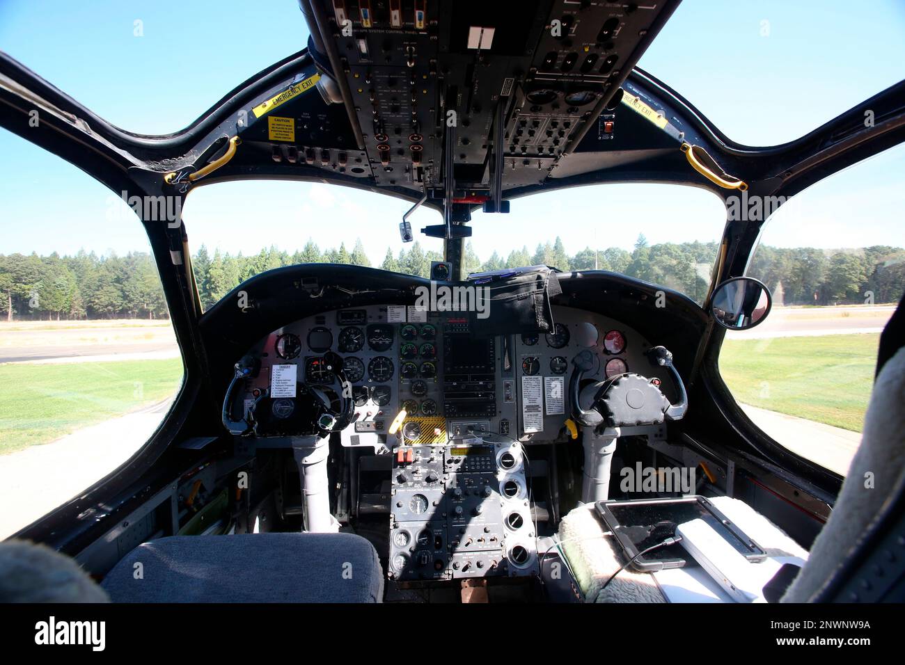 The cockpit of air tanker 89, a Grumman S-2F3AT Turbo Tracker, sits ...