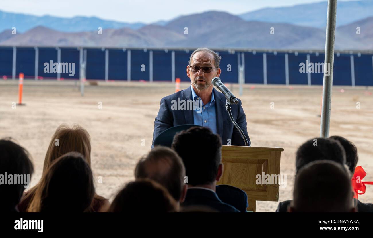 James R. Pagano, Chief Executive Officer, Terra-Gen LLC, speaks at the ...