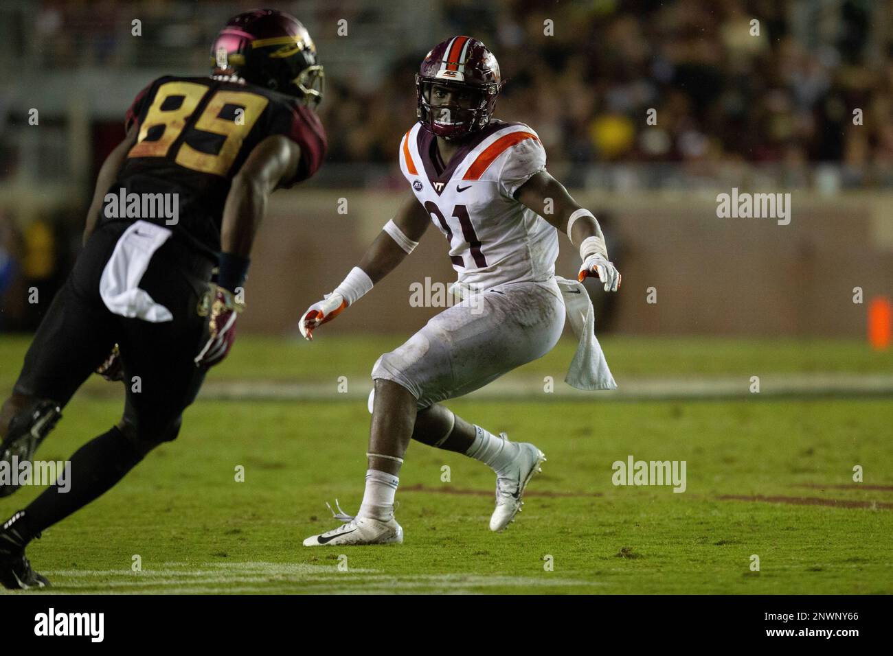 TALLAHASSEE, FL - SEPTEMBER 03: Virginia Tech Hokies defensive back ...