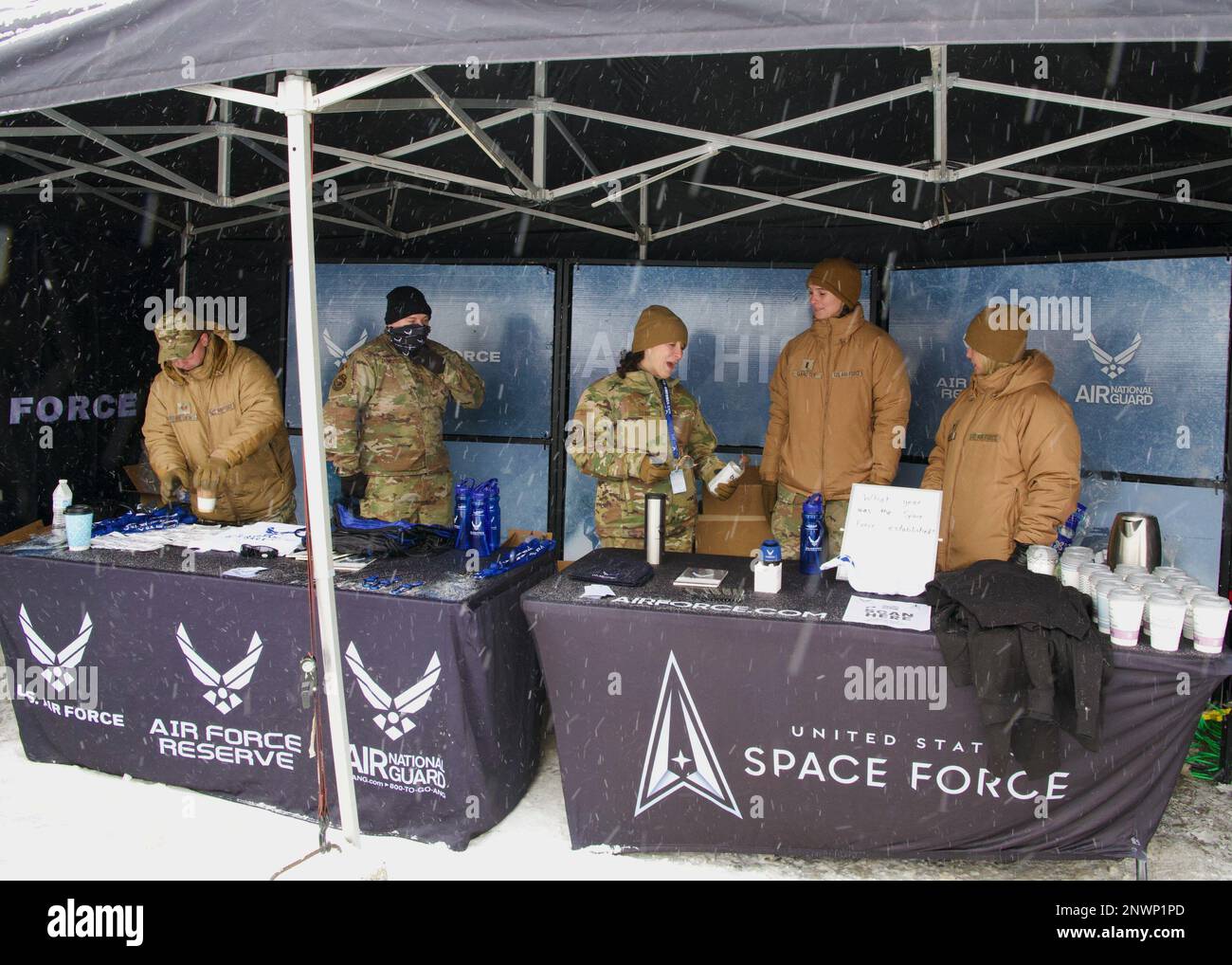 Brig. Gen. Lisa Craig, center, deputy commander, Air Force Recruiting ...