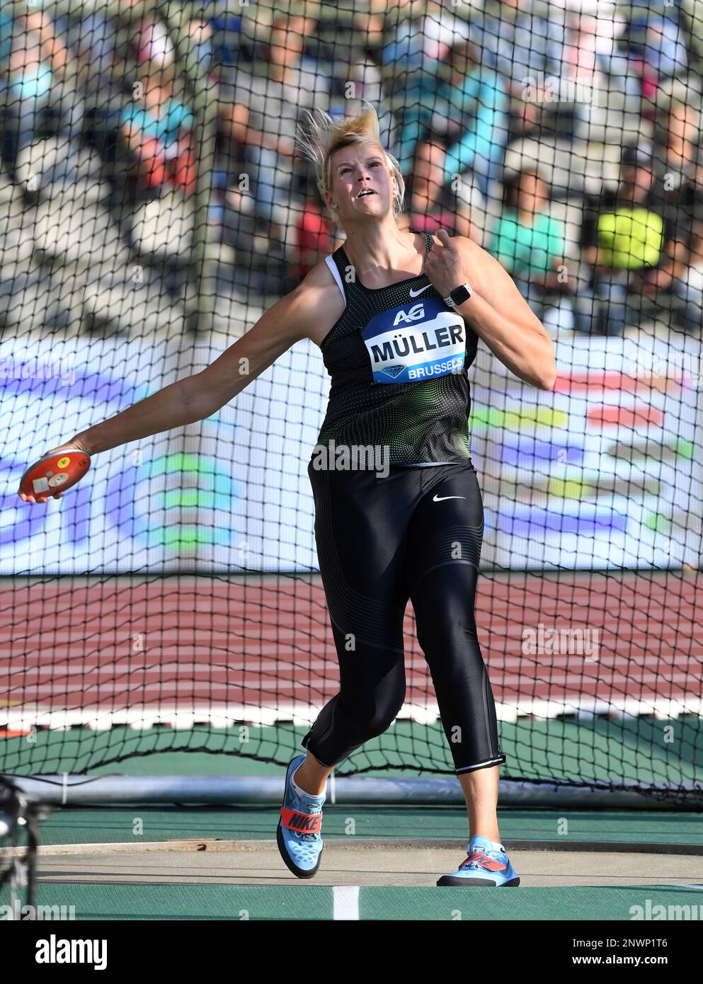 Nadine Muller (GER) places seventh in the women's discus at 191-1 (58 ...