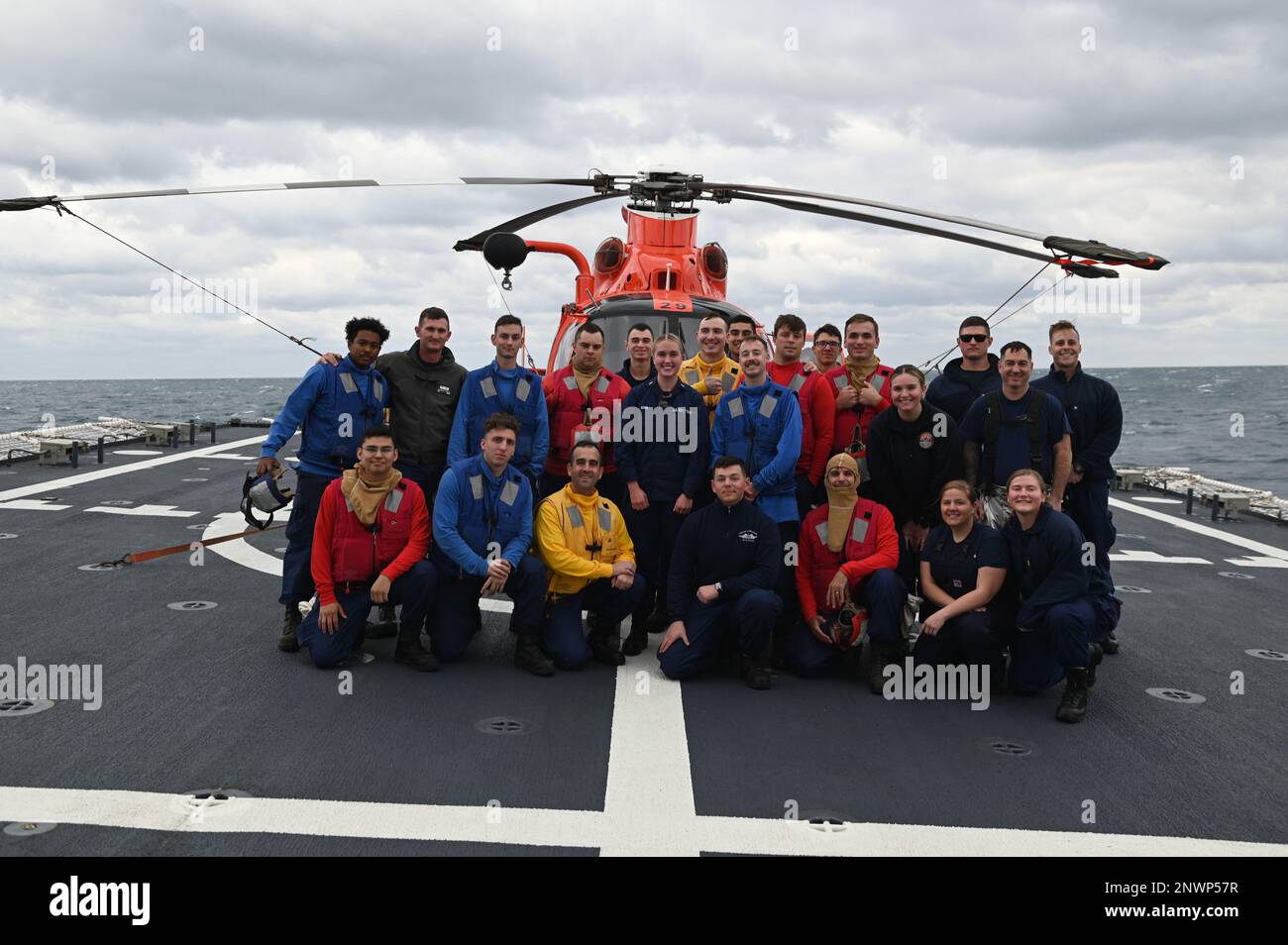 USCGC Stone's (WMSL 758) crew poses for a photo after training ...