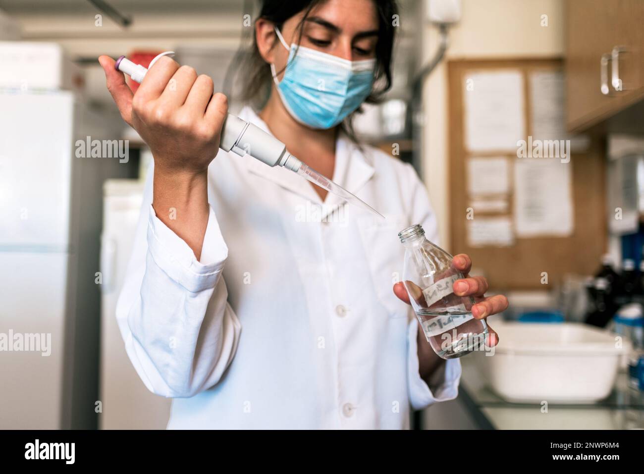 Female Scientist Working in Laboratory Stock Photo - Alamy