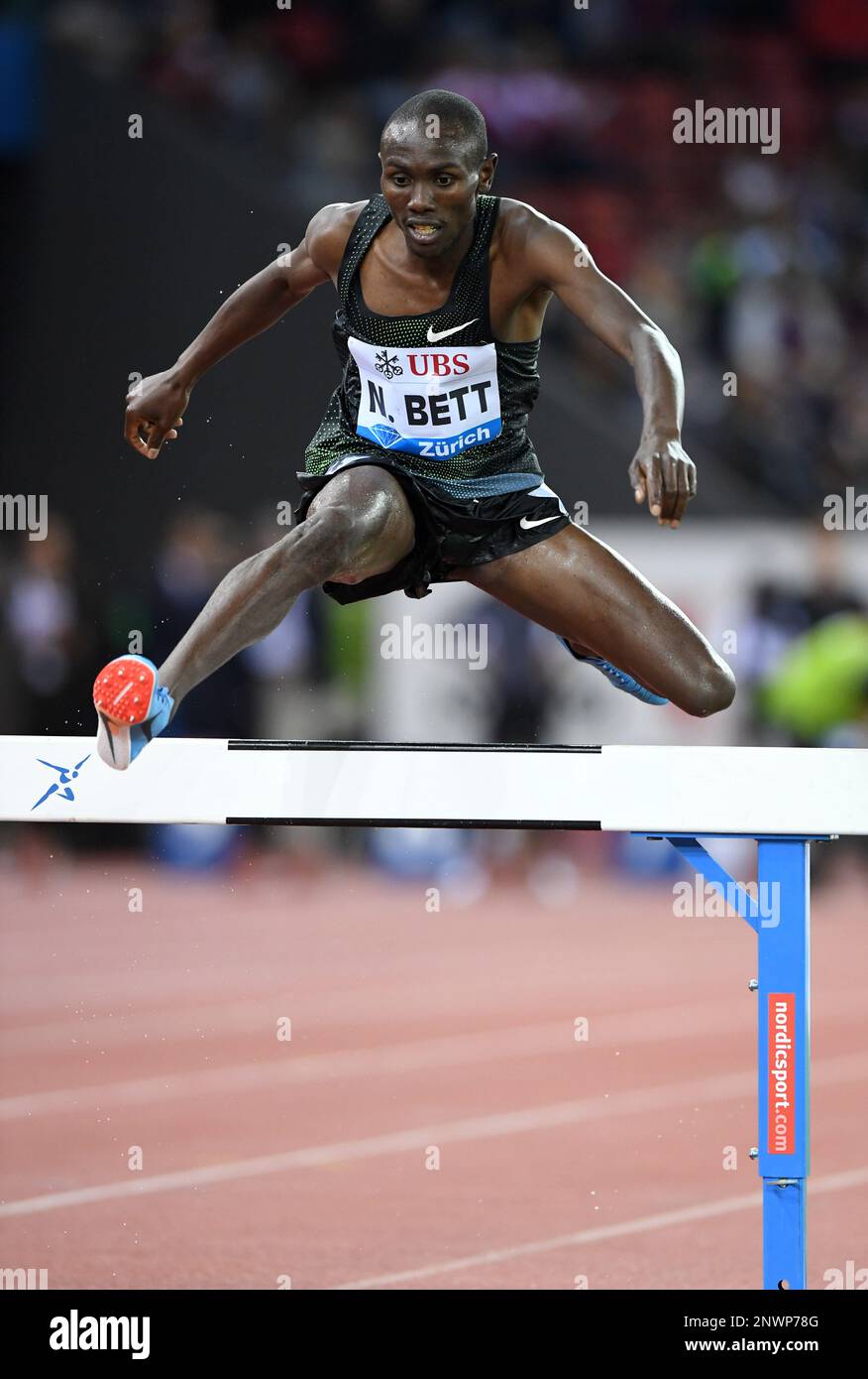 Nicholas Bett (KEN) places fifth in the steeplechase in 8:19.74 during ...