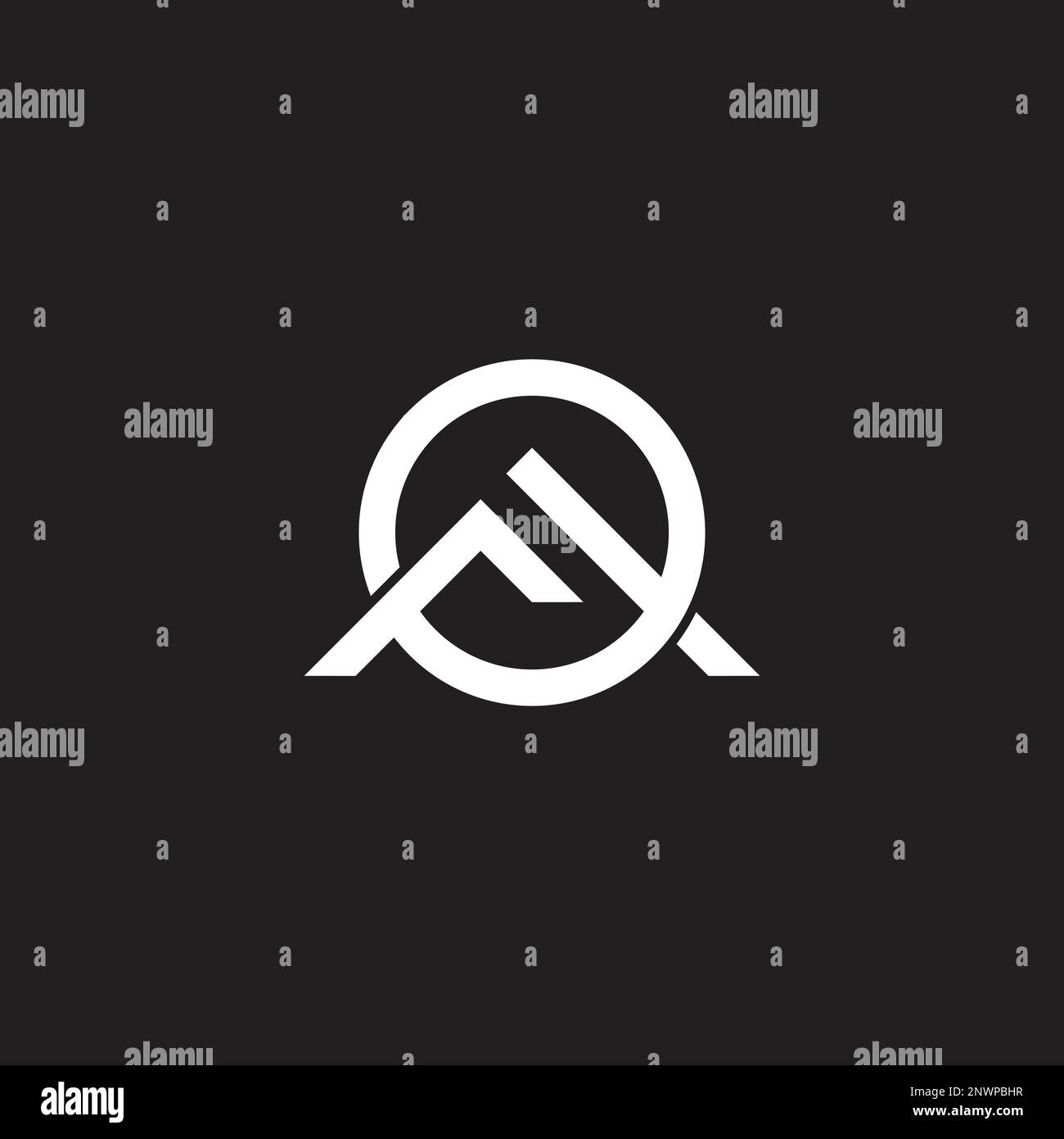 letter f triangle round geometric logo vector Stock Vector Image & Art ...