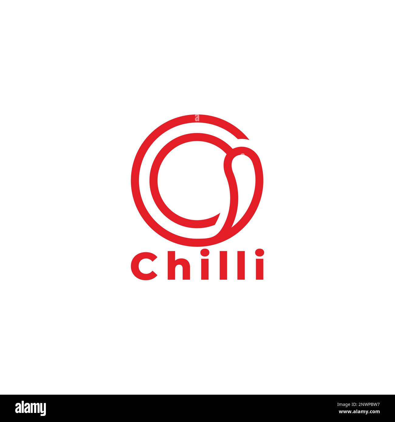 letter c chilli line art logo vector Stock Vector Image & Art - Alamy