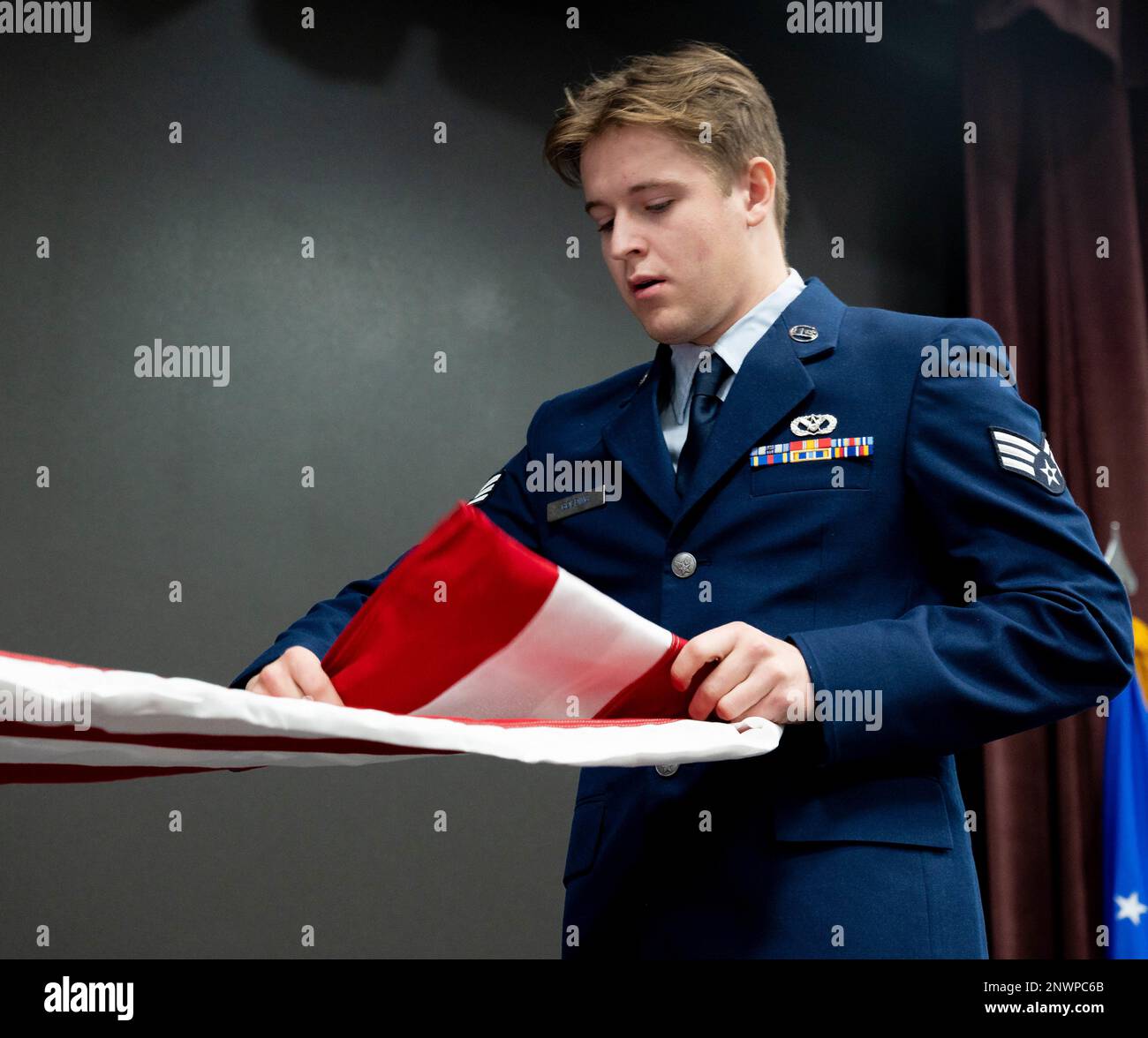 Senior Airman Sean Golding, Civil Engineer Squadron electrical power ...