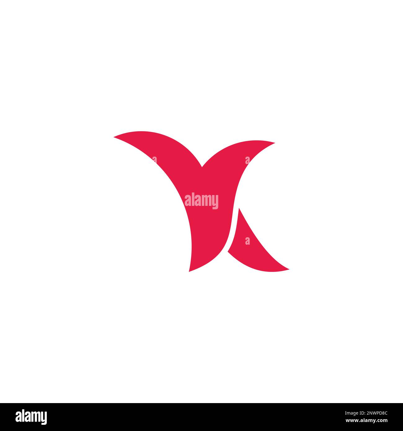 letter vk curves red flower logo vector Stock Vector Image & Art - Alamy