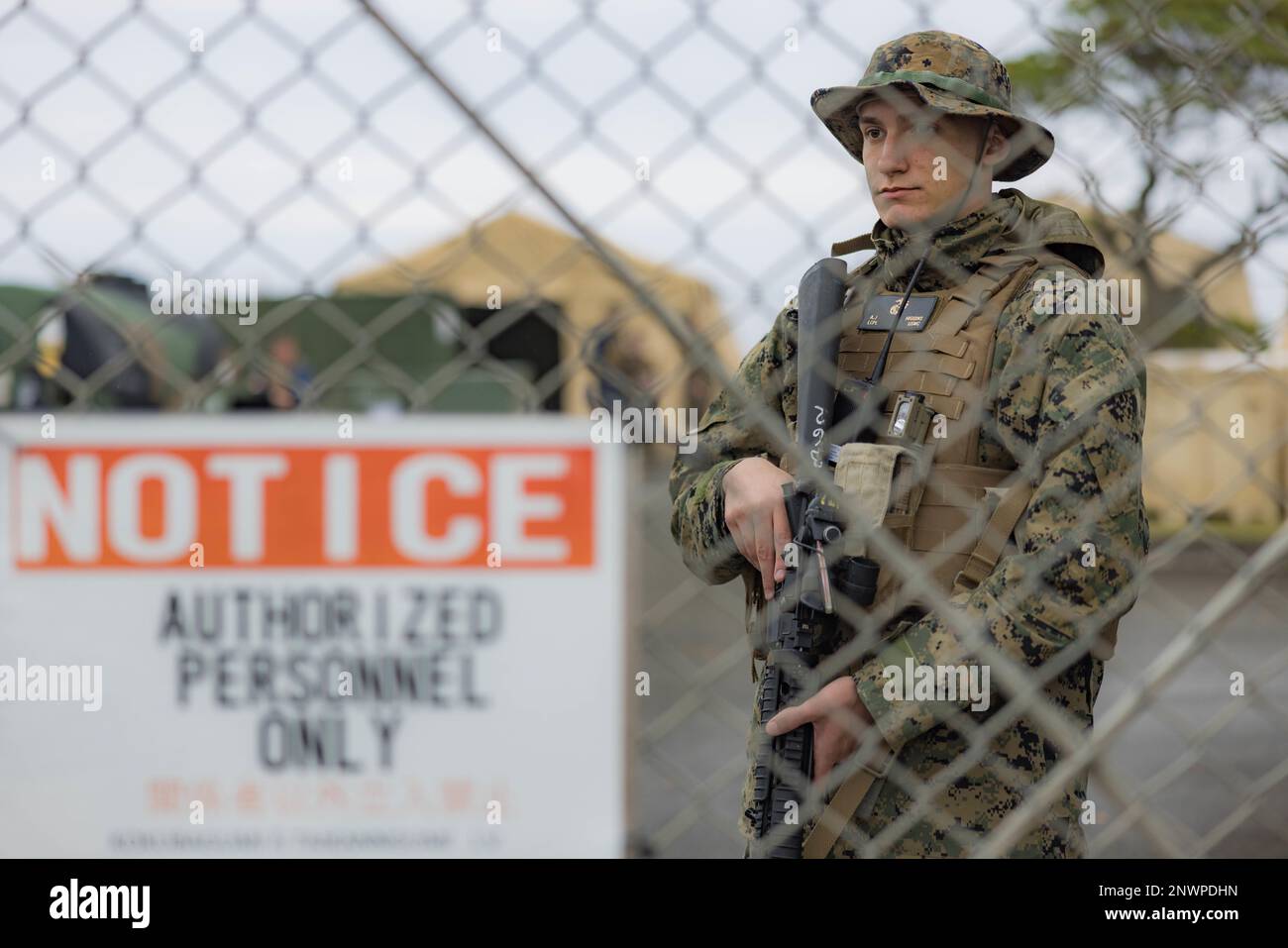 U.S. Marine Corps Lance Cpl. Andrew Higgins, an aviation precision ...