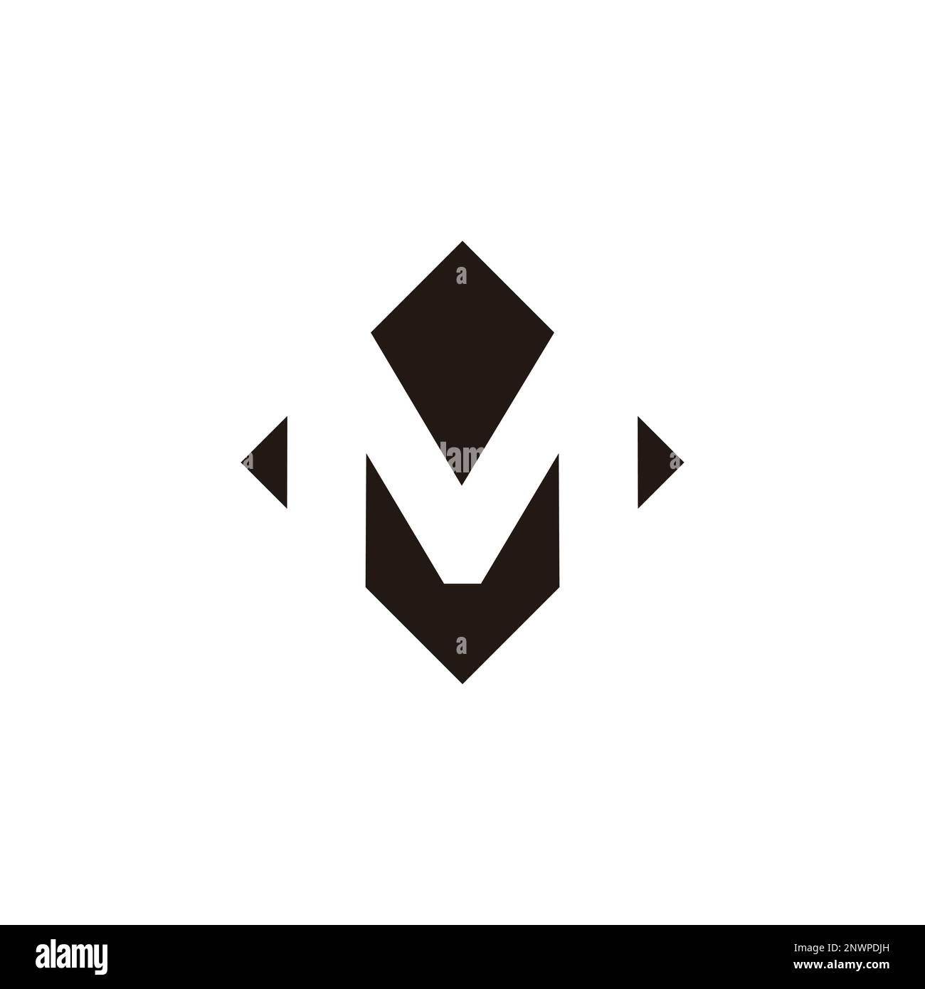 letter m square negative space simple logo vector Stock Vector Image ...
