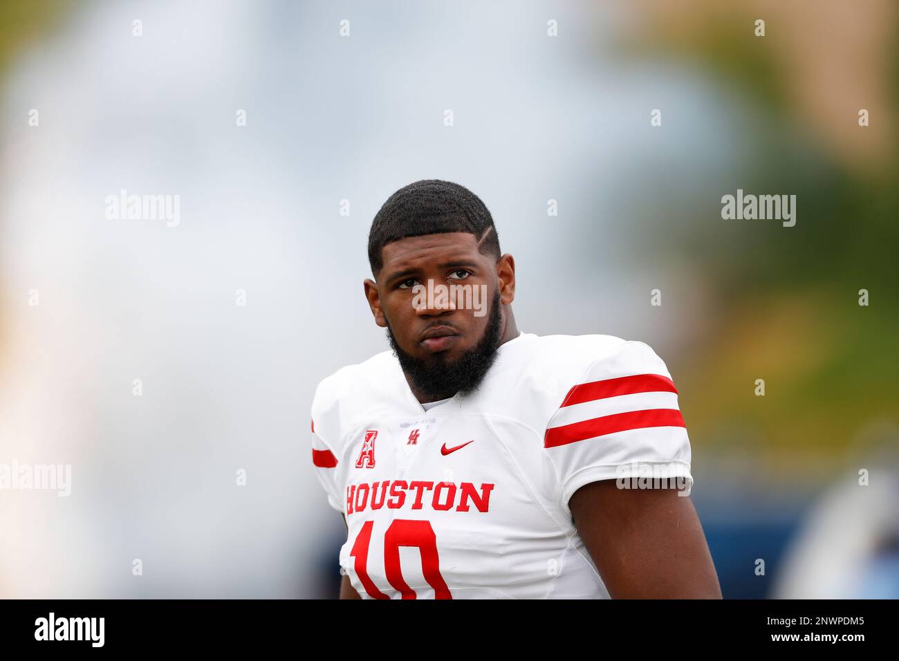 University of Houston Cougars defensive tackle Ed Oliver (10) walks on ...