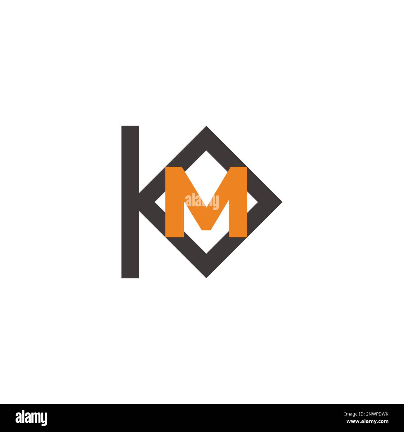 letter km colorful square frame logo vector Stock Vector Image & Art ...