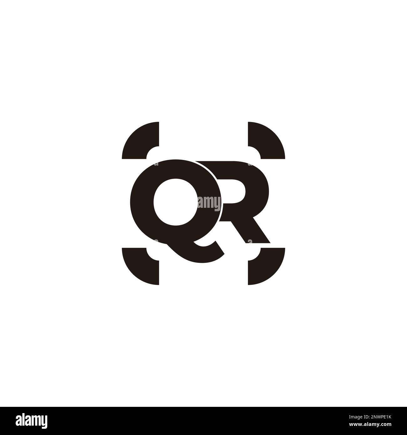 letter qr square code symbol icon vector Stock Vector Image & Art - Alamy