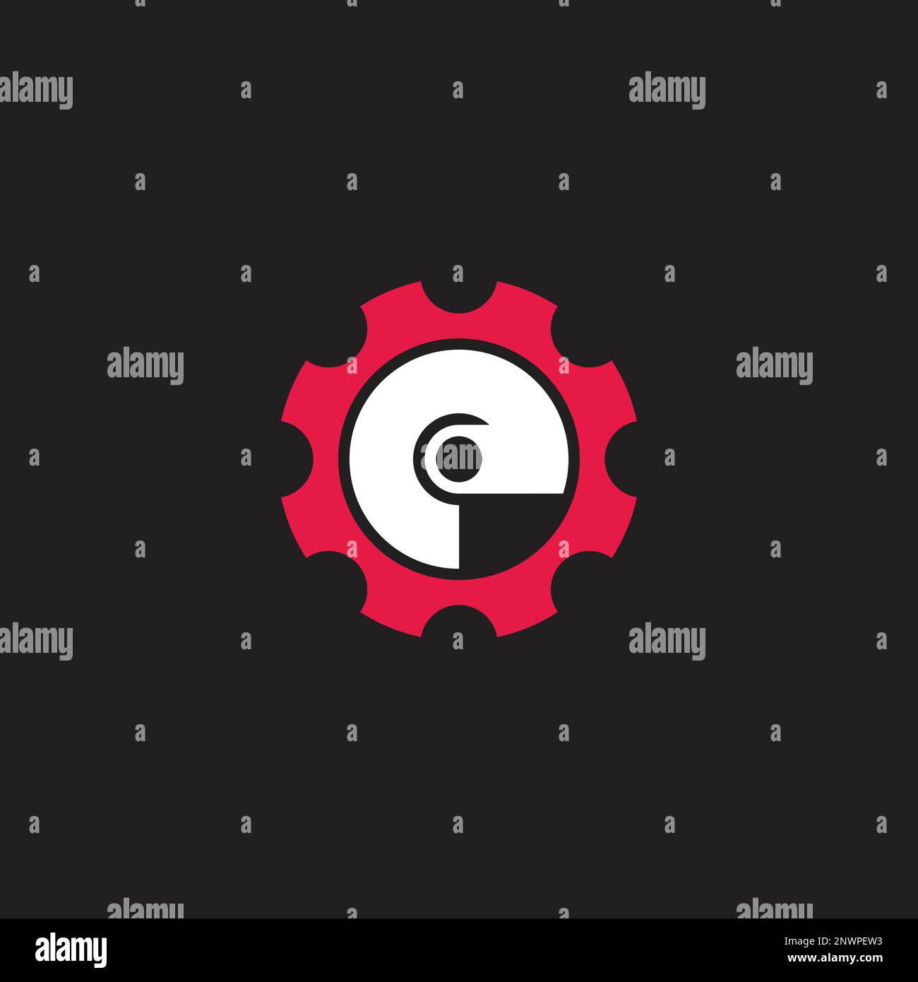 letter e wallet cog setting symbol vector Stock Vector Image & Art - Alamy