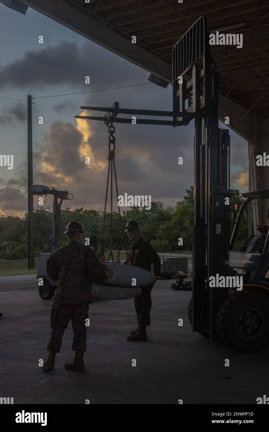 U.S. Marine Corps Cpl. Hunter Martin, left, and Cpl. Braydon Foster ...